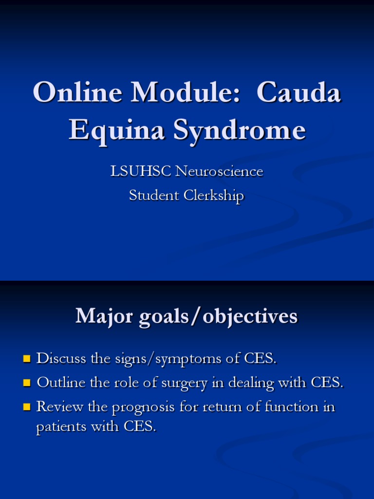 Understanding Cauda Equina Syndrome | PDF