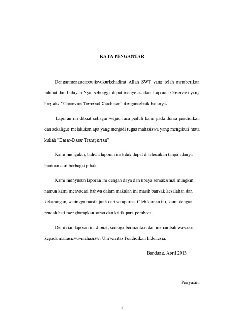 Kata Pengantar Terminal Caheum | PDF | Bisnis
