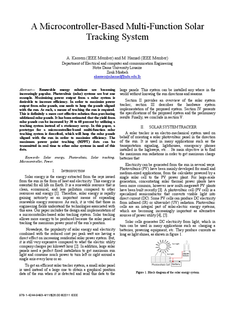 11 - 21 - A Microcontroller-Based Multi-Function Solar Tracking System. | PDF | Photovoltaics ...