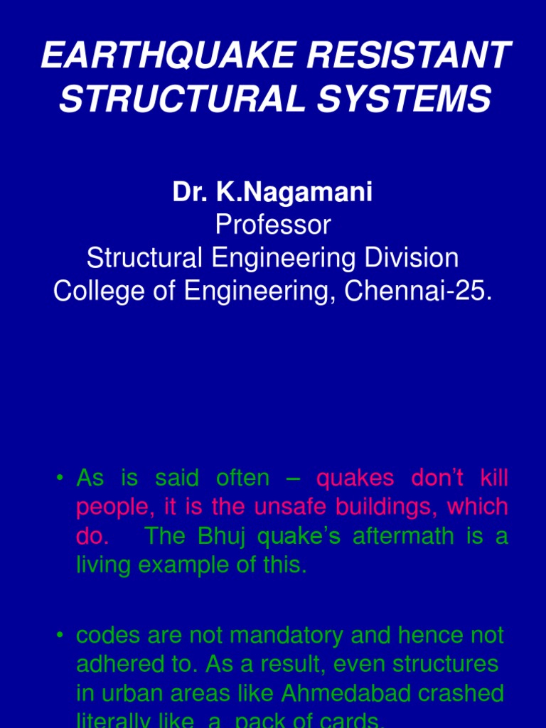 Earthquake Resistant Structural System 14.12.2006 | PDF | Framing ...