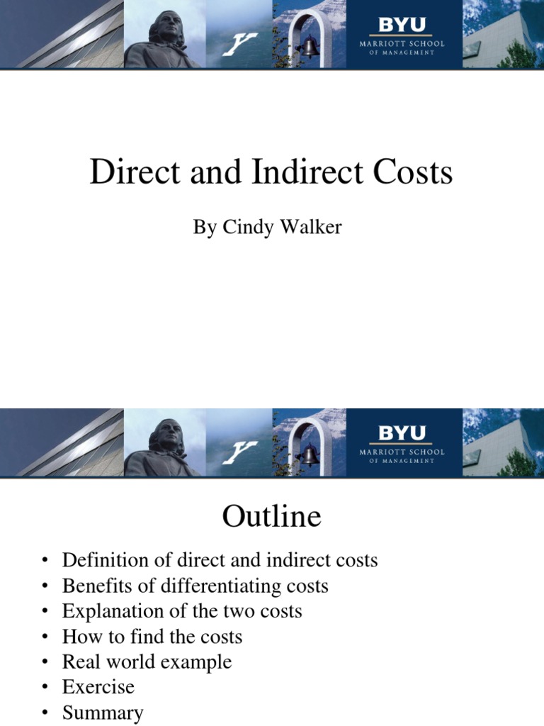 Direct and Indirect Costs | PDF | Economics | Business Economics