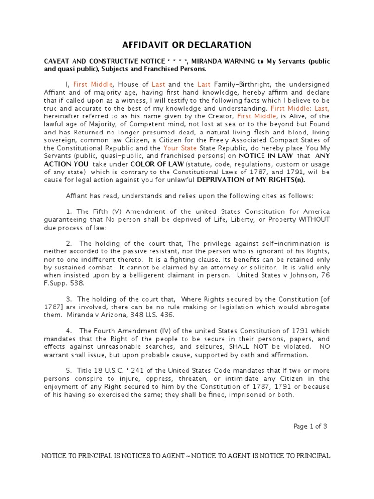 1affadavit or declaration of your status Affidavit or Declaration ...