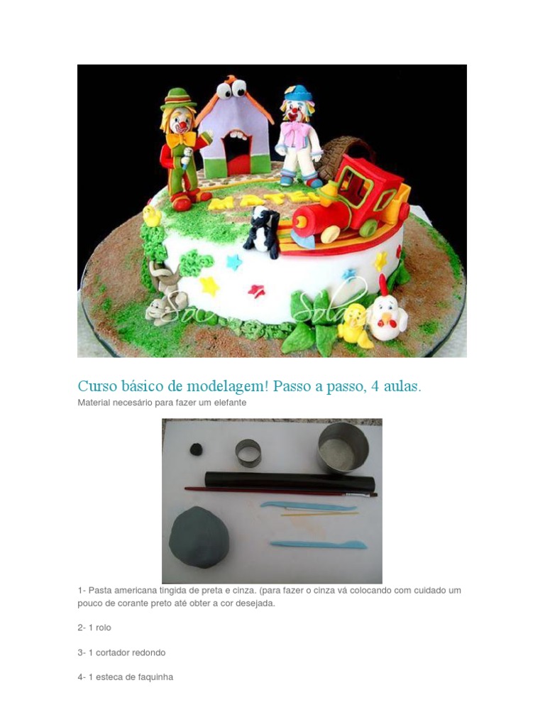 Curso Básico de Modelagem Biscuit | PDF | Massa | Chá