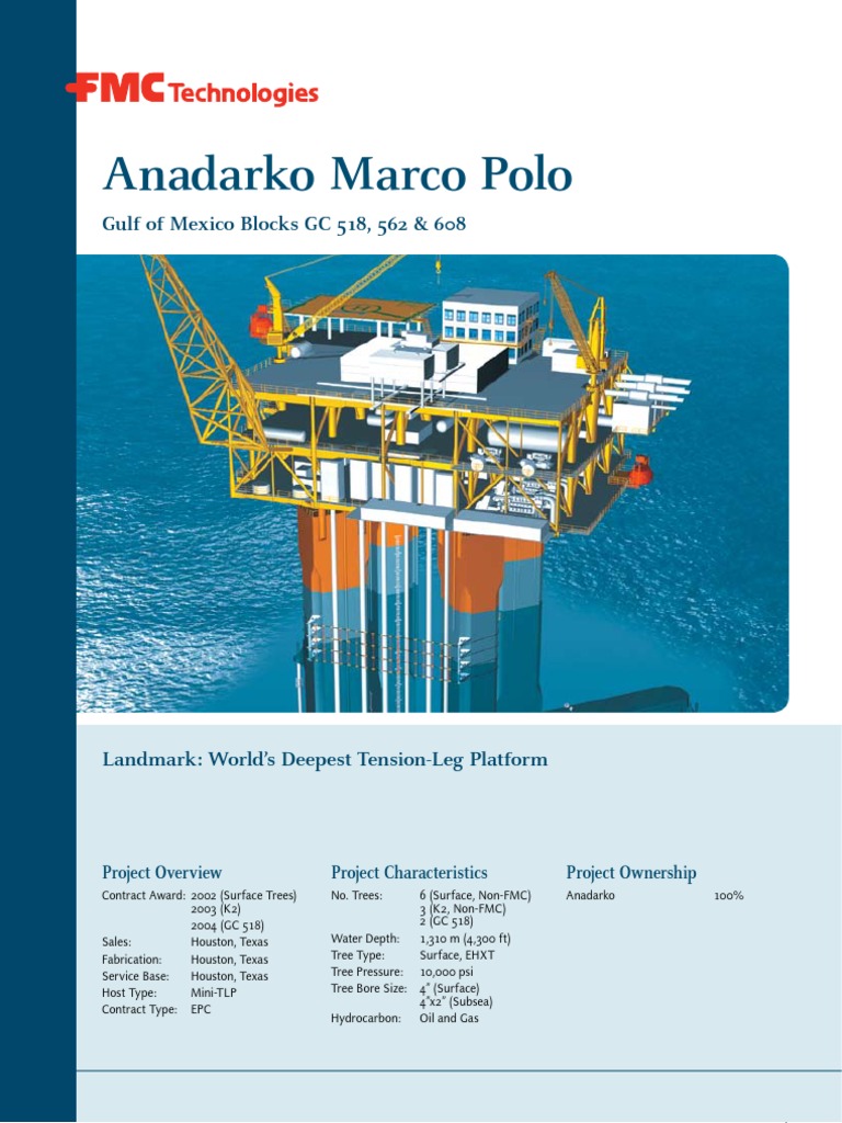 Marco Polo TLP | PDF | Subsea (Technology) | Pipeline Transport