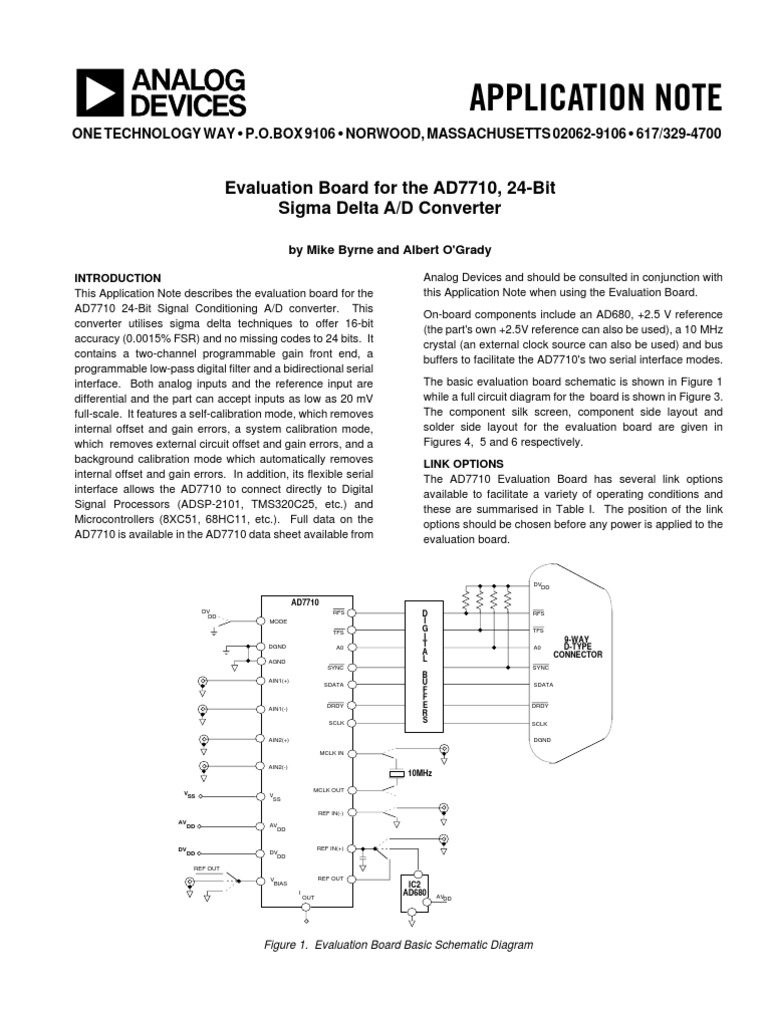 AD7710 EvalBoard AppNote | PDF | Electrical Connector | Power Supply