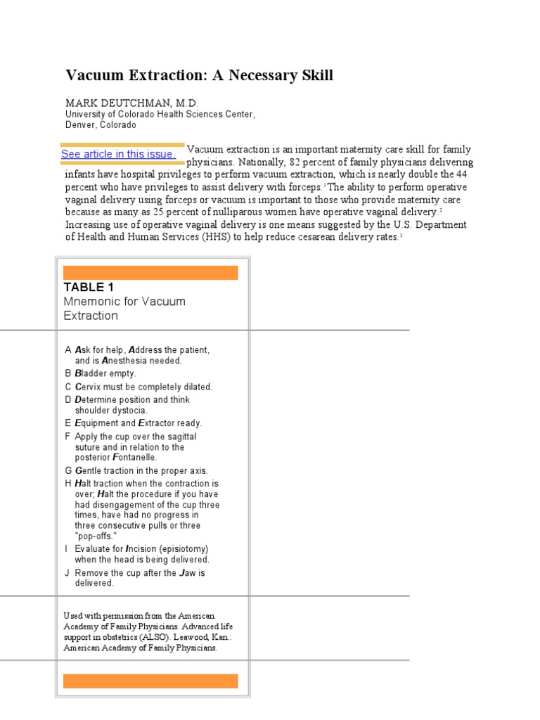 Vacuum Extraction | Download Free PDF | Caesarean Section | Childbirth
