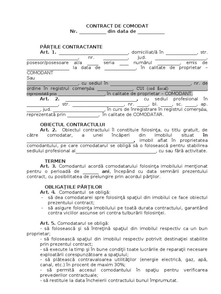 Comodat