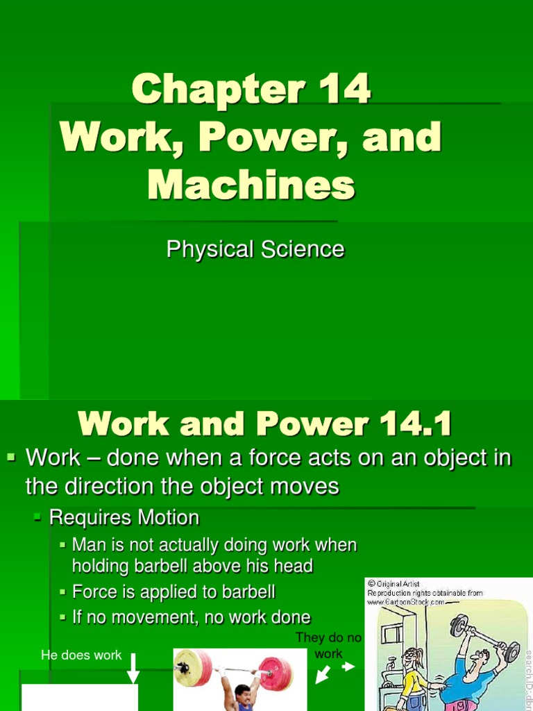 Chapter 14 - Work, Power, and Machines | PDF | Lever | Horsepower