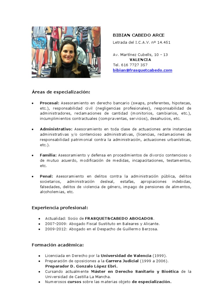 CV Bibian Cabedo Arce | PDF | Política