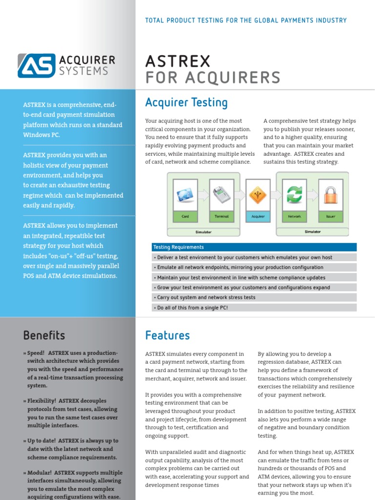 Astrex For Acquirers | PDF | Emv | Communications Protocols