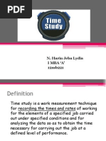 Lecture 10 - Work Measurement and Time Study | PDF | Time | Sampling (Statistics)