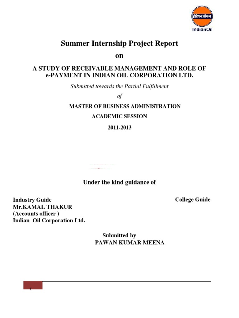 Summer Internship Project Report 1 | PDF | Collection Agency | Credit ...