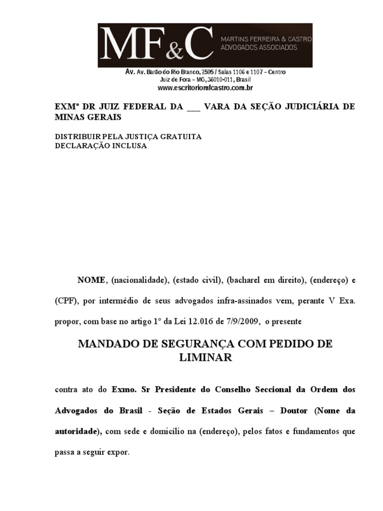 Modelo-de-Mandado-de-Segurança