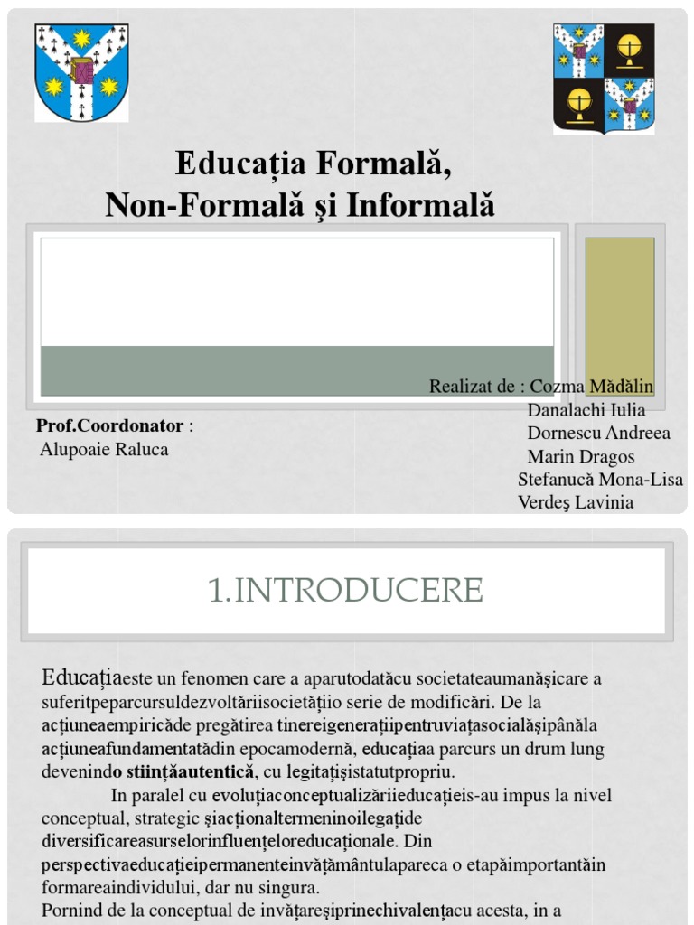 Prezentare Educatia Formala, Non-Formala Si Informalaaaaaa | PDF