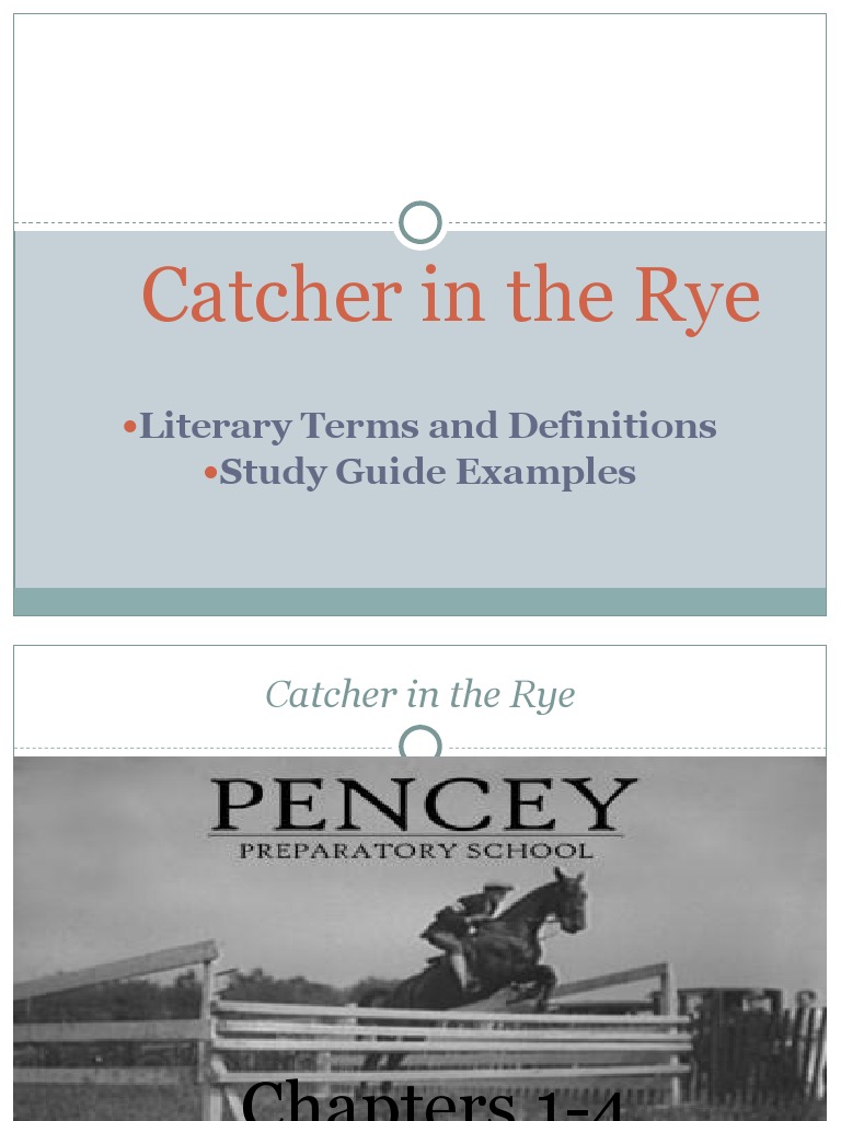 Catcher in the Rye Study Guide | PDF | Narration