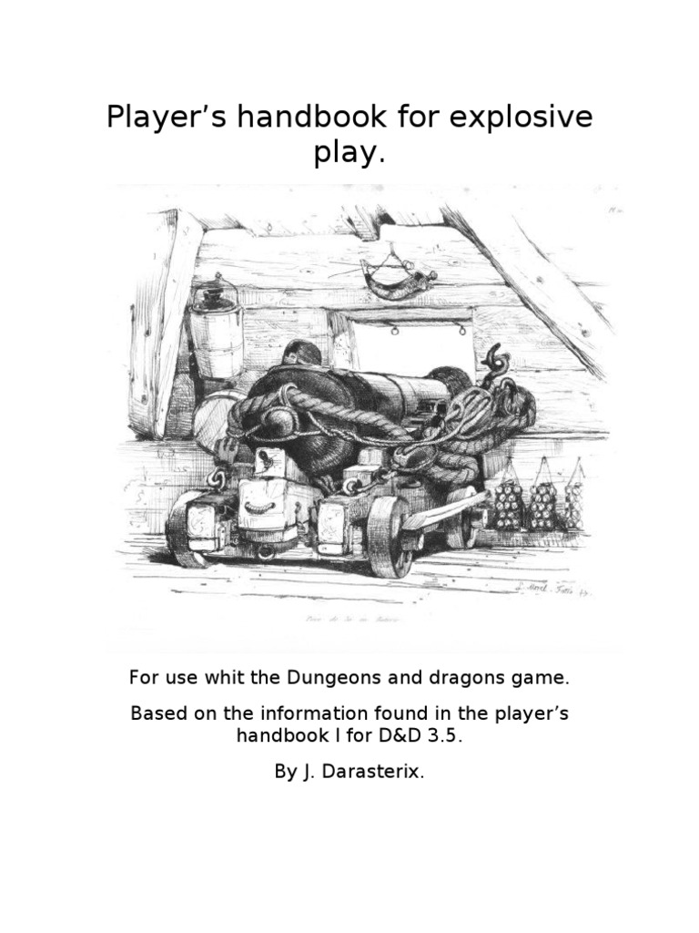 DND 3.5 Player's Handbook For Explosive Play. | PDF | Dungeons ...