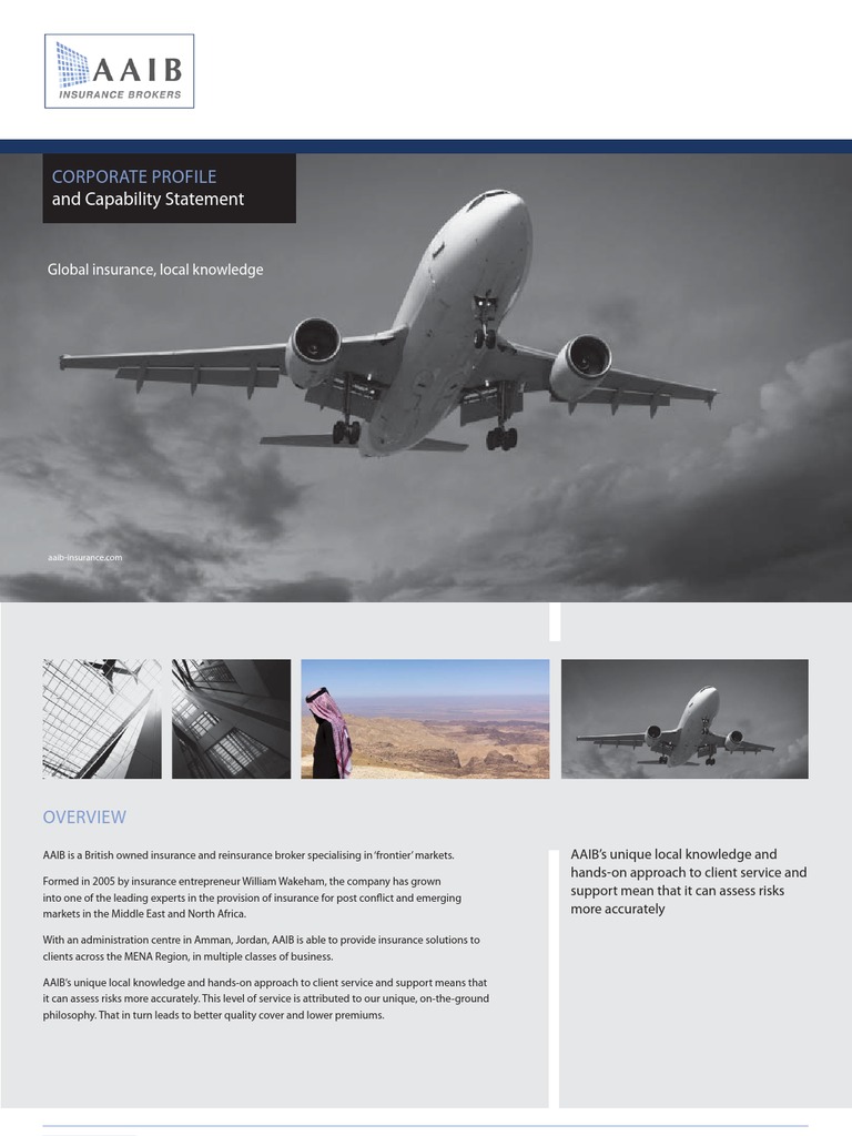 AAIB-corp-profile AS - v1.4 PDF | PDF | Reinsurance | Insurance