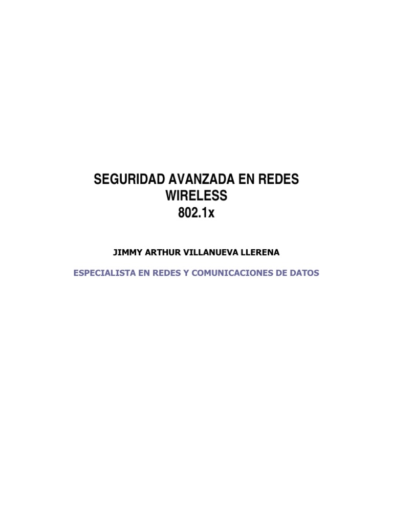 Seguridad Avanzada en Redes Wireless | PDF