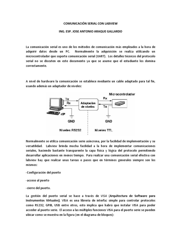 Comunicación Serial Con Labview | PDF | Almacenador intermediario de ...