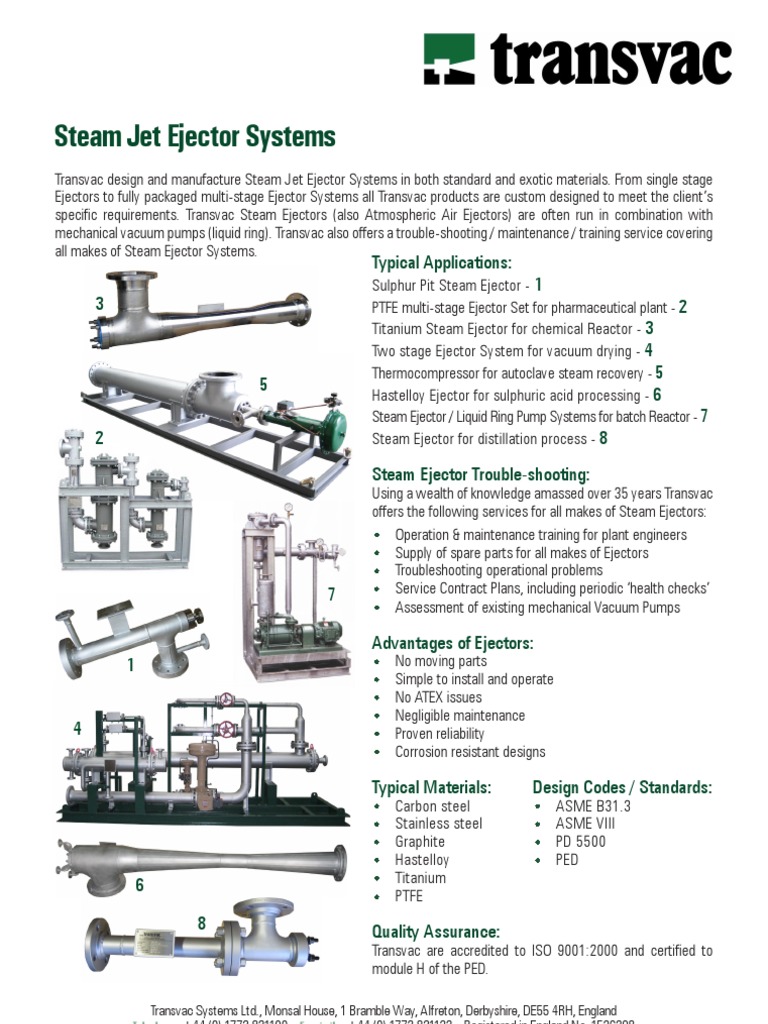 Custom Steam Jet Ejector Solutions | PDF