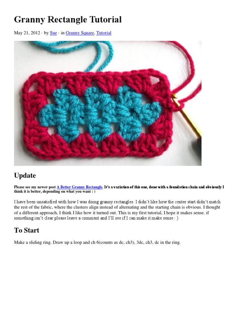 Granny Rectangle Tutorial | PDF