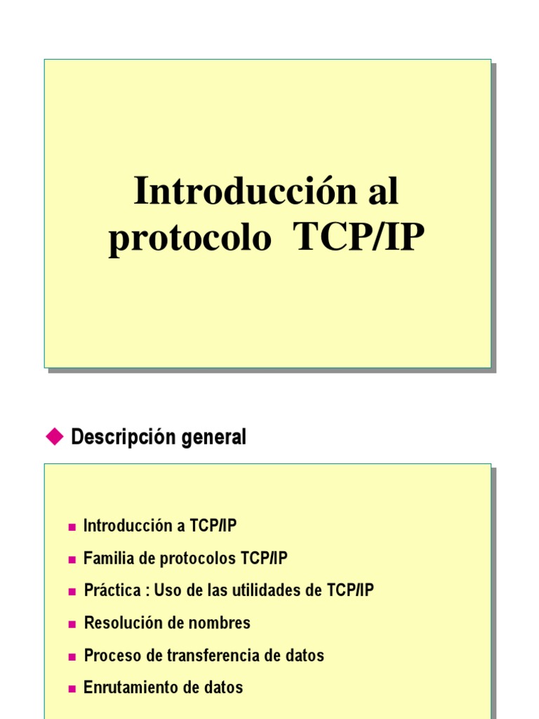 Introduccion Al Protocolo TCPIP | PDF | Protocolos de internet | Protocolo de Control de Transmisión