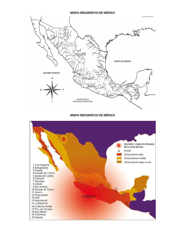 Mapa Orográfico de México | PDF | Selva | Los bosques