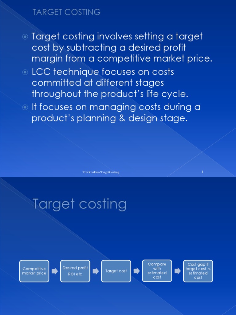 Target Costing in Product Design | PDF | Profit (Economics) | Cost
