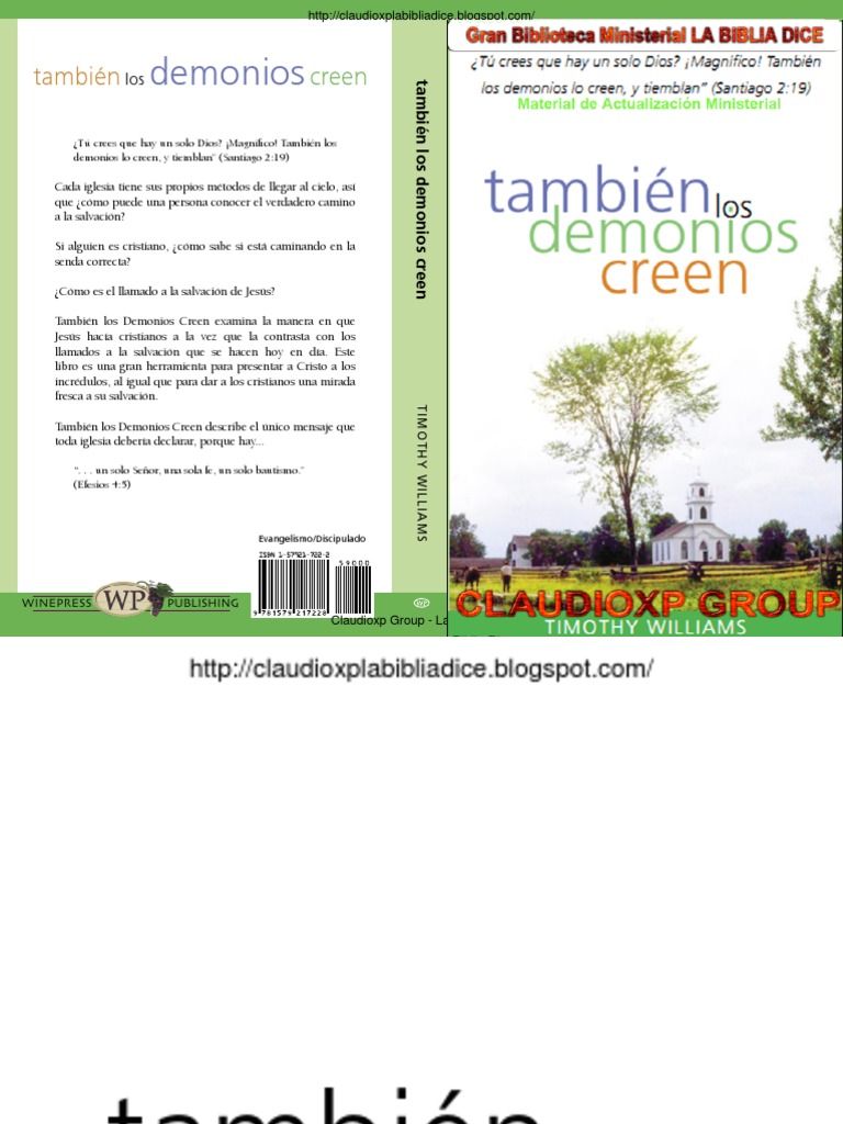 Tambien Los Demonios Creen - Timothy Williams | PDF | Jesús | Salvación