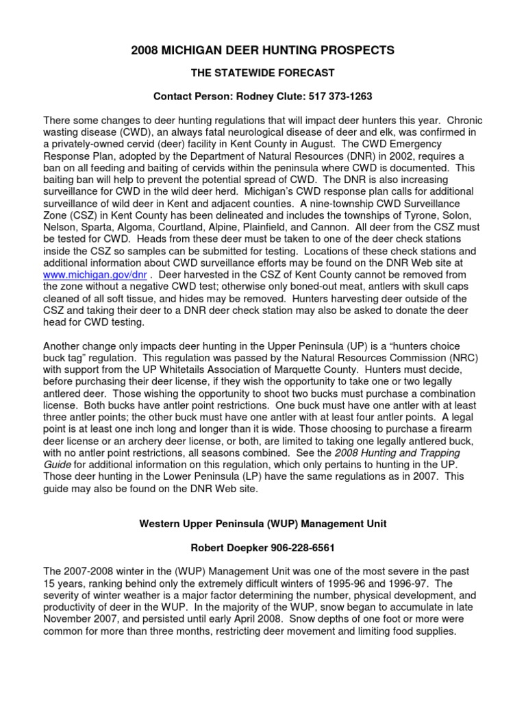 2008 Deer Survey by Unit 10-22-08 | PDF | Hunting | Deer