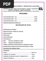 Modelo de Proforma de Servicio Catering | PDF