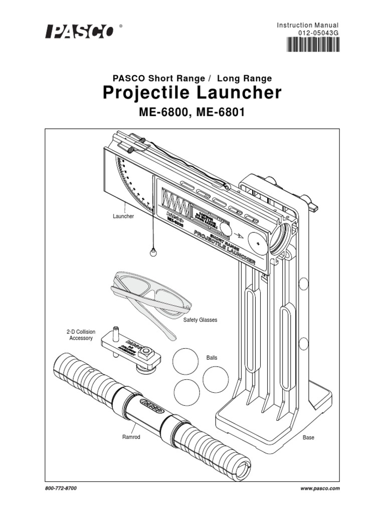 Projectile Launcher Manual ME 6800 | PDF | Gun Barrel | Physics