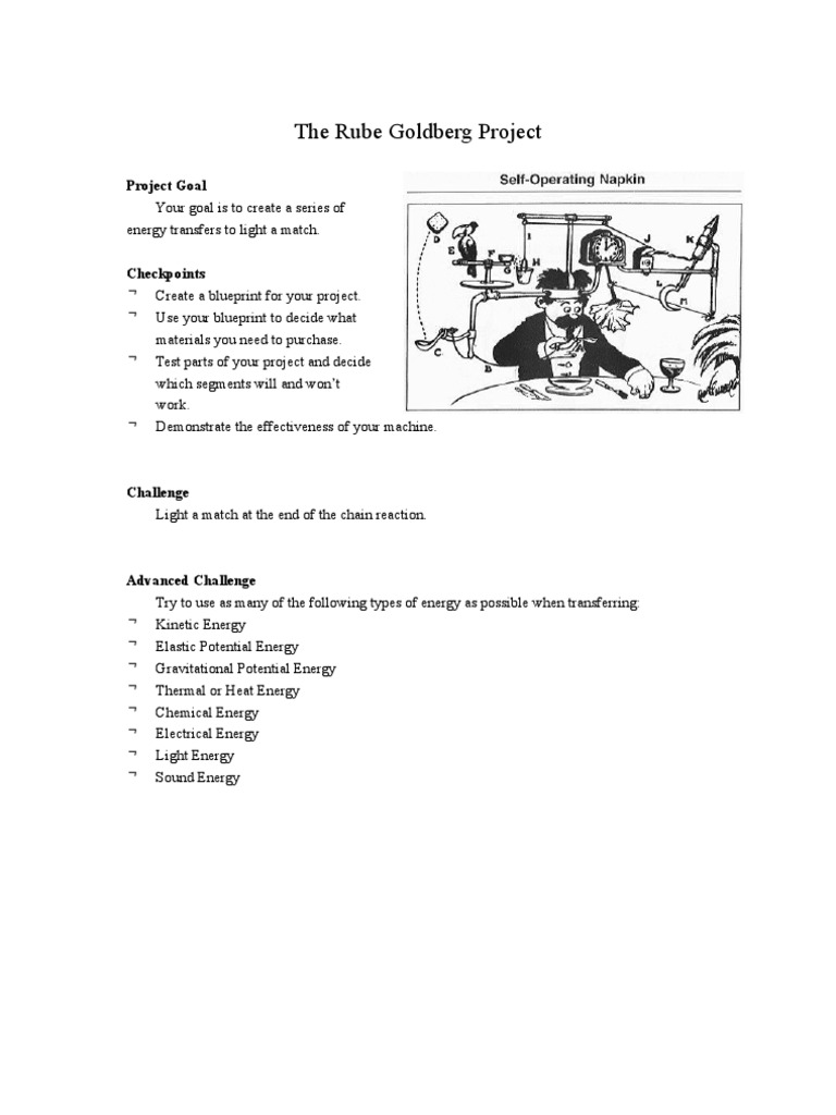 Rube Goldberg Energy Transfer Project | PDF