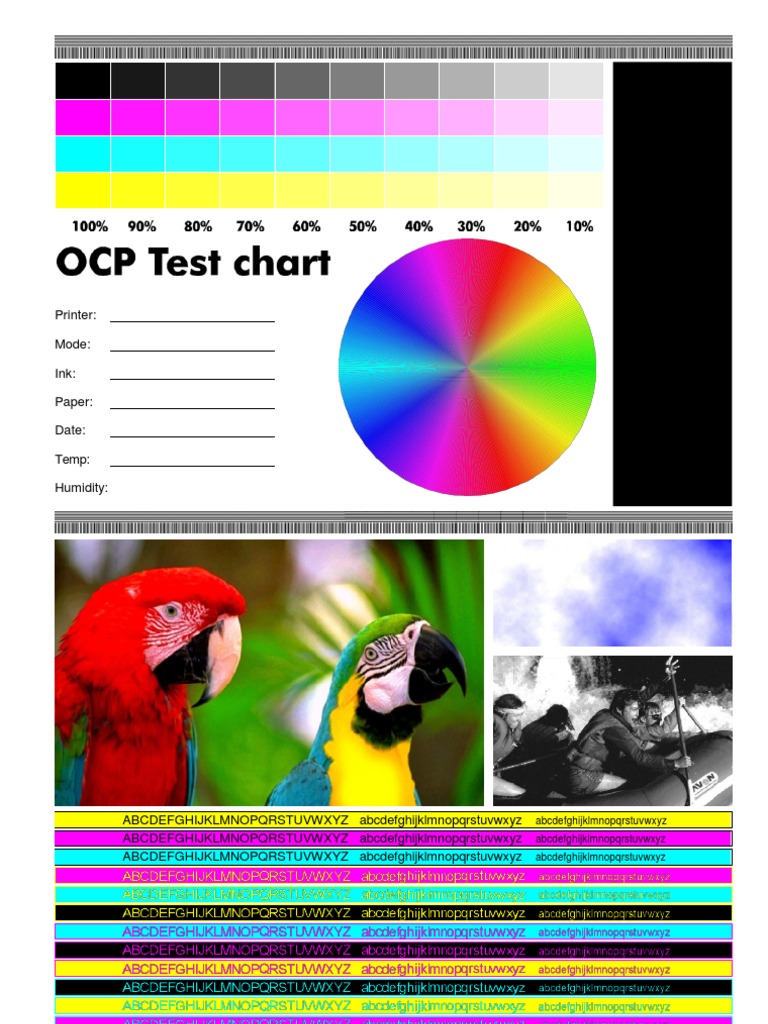 OCP Color Test Chart | PDF