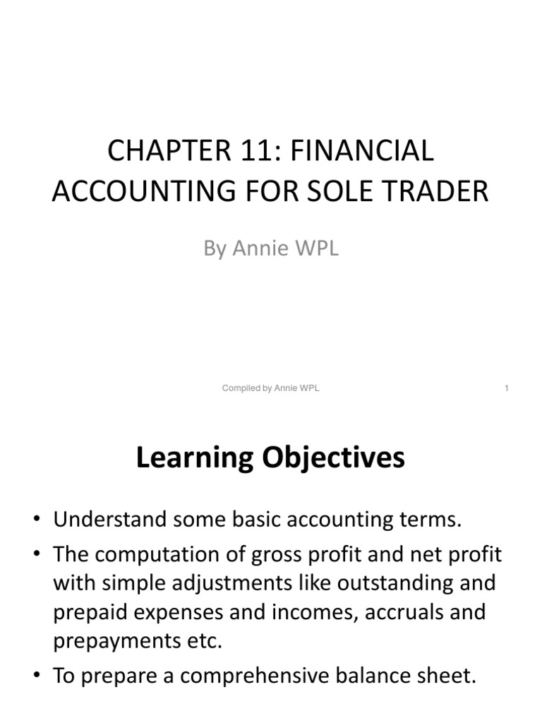 11 Financial Accounting For Sole Trader | PDF