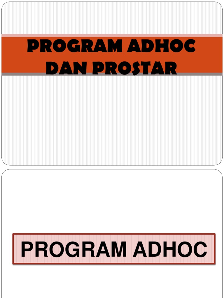 Notes 5 Program Adhoc/prostar Pendidikan Kesihatan | PDF