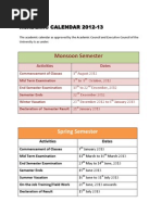 MUJ Academic Calendar 2024-25 | PDF | Academic Term | Academia