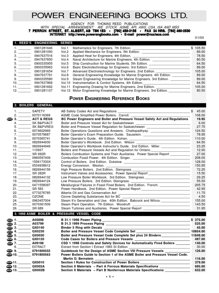 Power Engineering Reference Books List | PDF | Nondestructive Testing ...