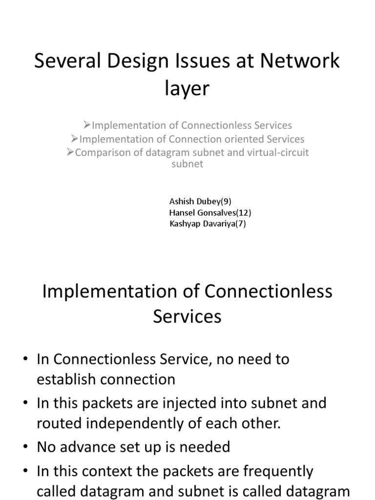 Network Layer Design Issues Explained | PDF | Router (Computing) | Routing