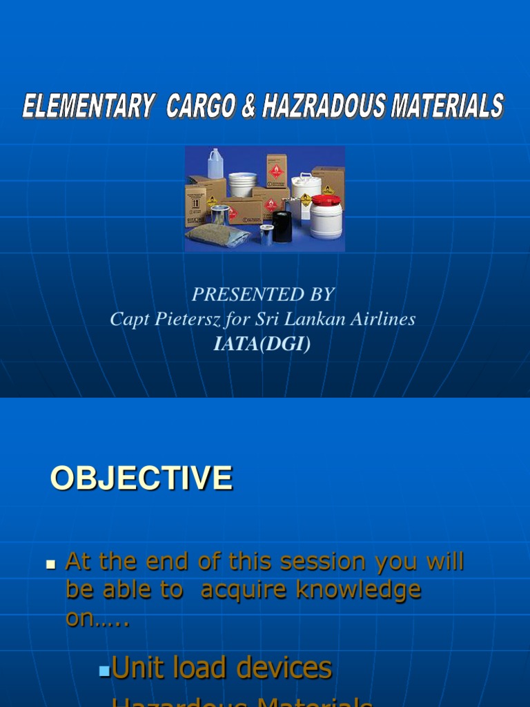 Presented by Capt Pietersz For Sri Lankan Airlines: Iata (Dgi) | PDF ...