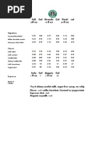 Starbucks Menu Prices With Calories (May 2025) | PDF | Drink | Foods