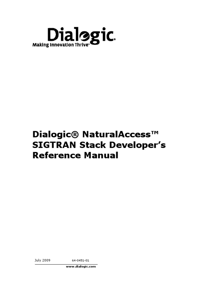 SIGTRAN Stack Dev Ref Manual | PDF | Internet Protocols | Internet ... SIGTRAN Stack Dev Ref Manual | PDF | Internet Protocols | Internet ...
