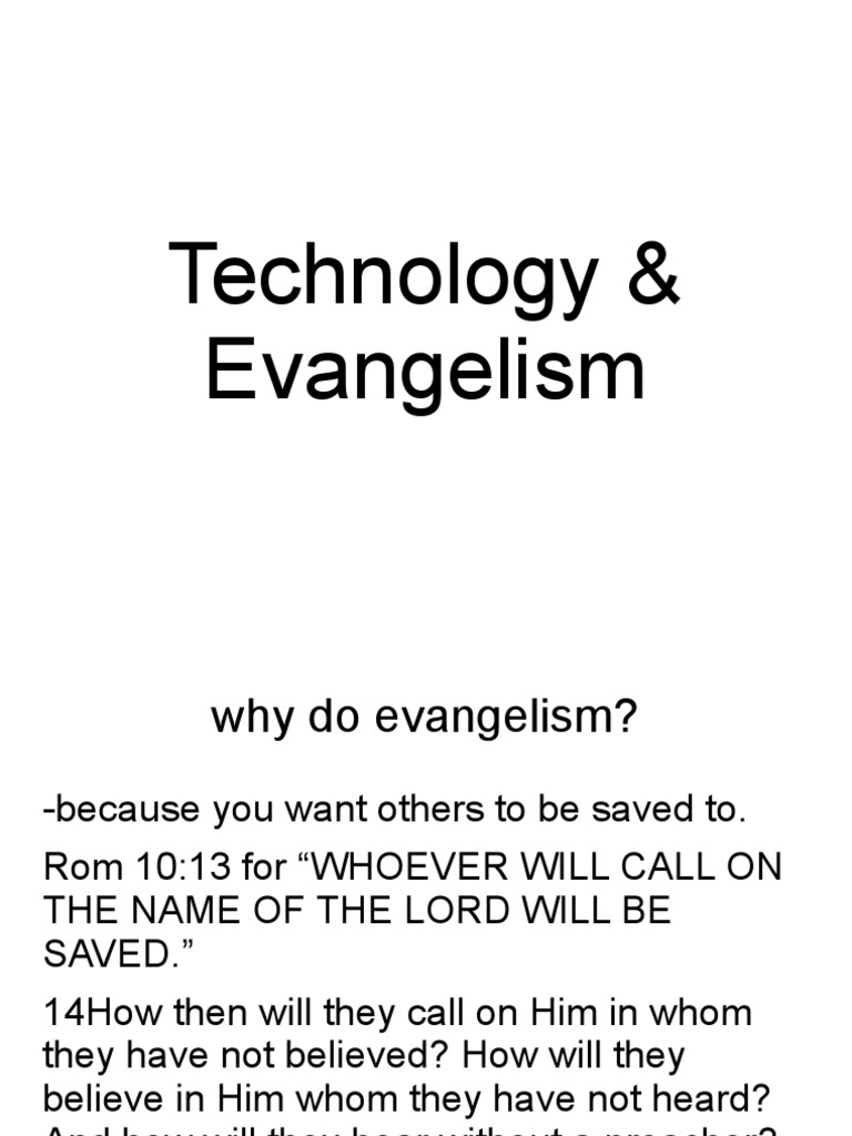Evangelism and Technology Pic Sabbath School April 28 2013 | PDF ...