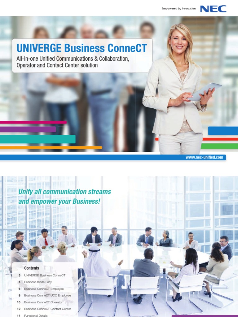 BCT 6.x - Business ConneCT Brochure - English | PDF | Voicemail | Call ...