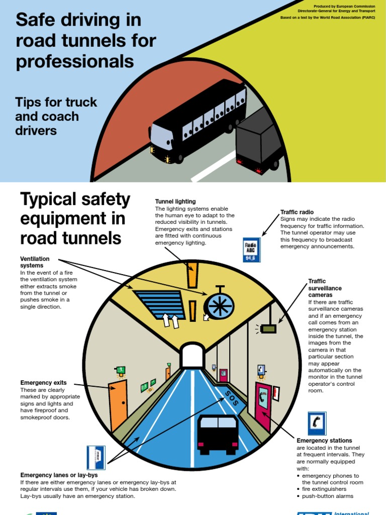 Safe Driving in Road Tunnels For Professionals | PDF | Traffic | Vehicles
