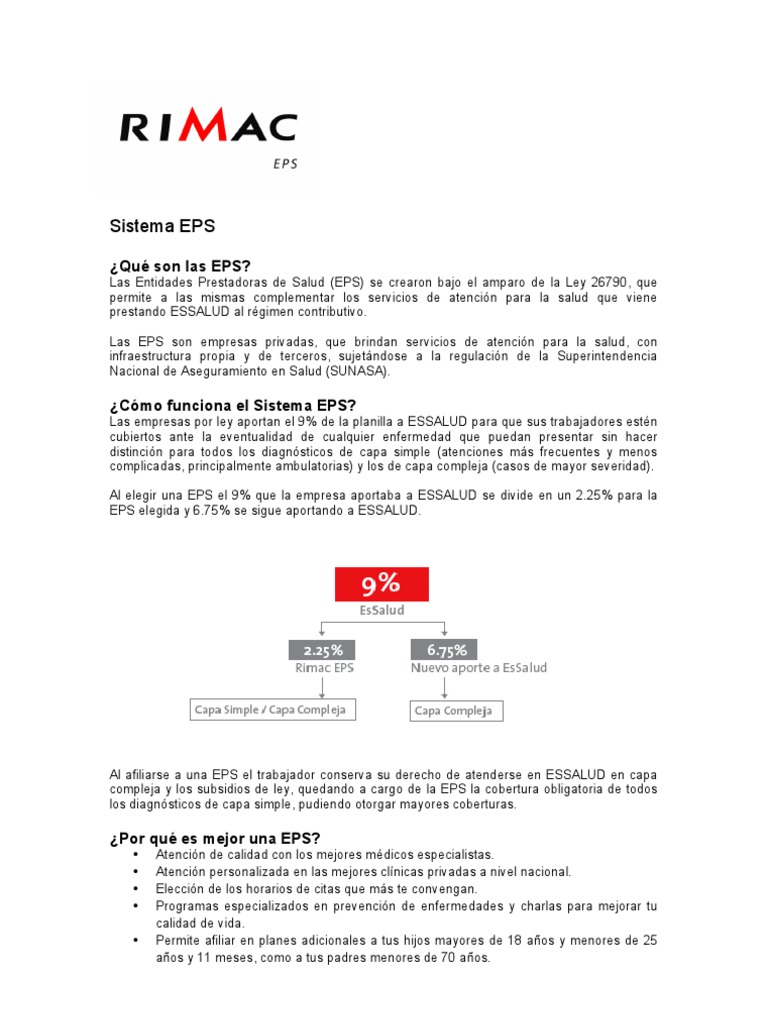 Funcionamiento Del Sistema Eps En Perú Pdf