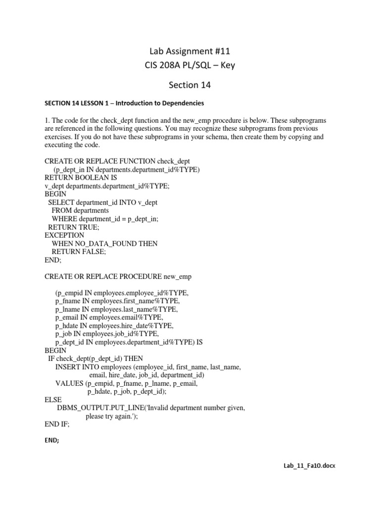 Lab 11 Fa10 | PDF | Subroutine | Data Type