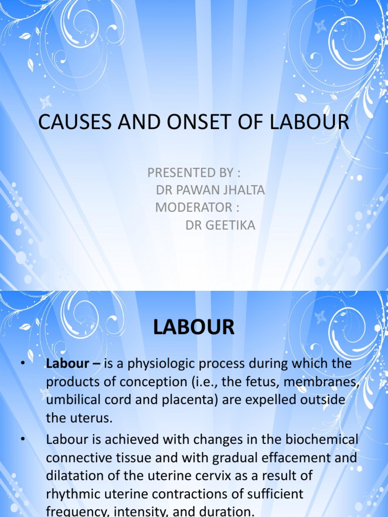 Causes and Onset of Labour | PDF | Childbirth | Fetus