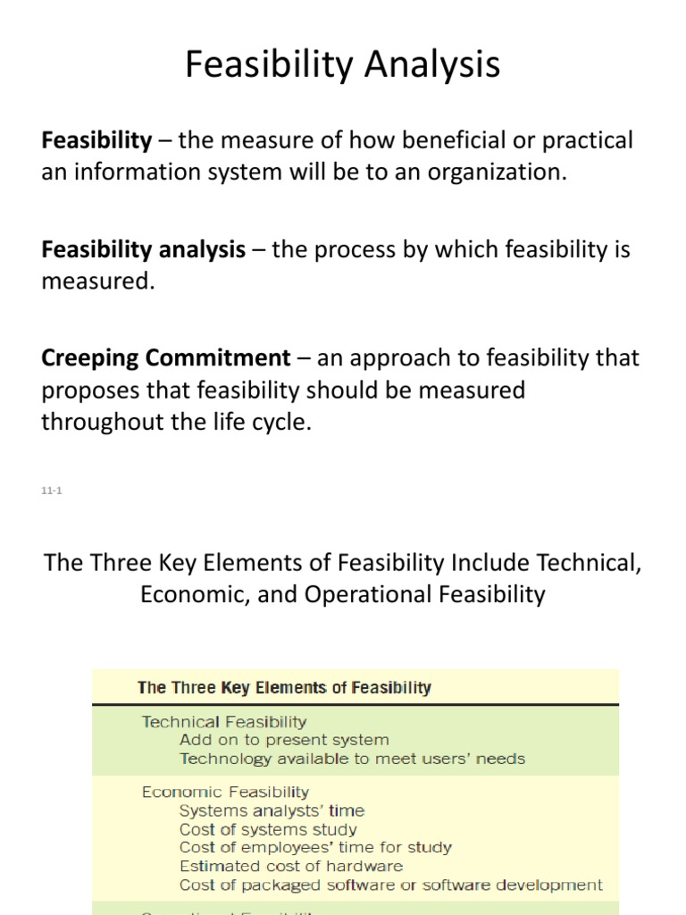 Feasibility Analysis: Feasibility - The Measure of How Beneficial or ...