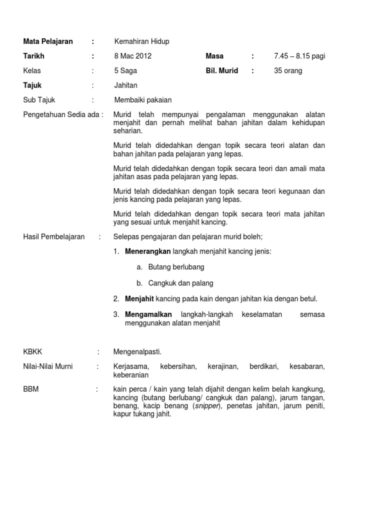 Tugasan Makro (RPH Amali) | PDF